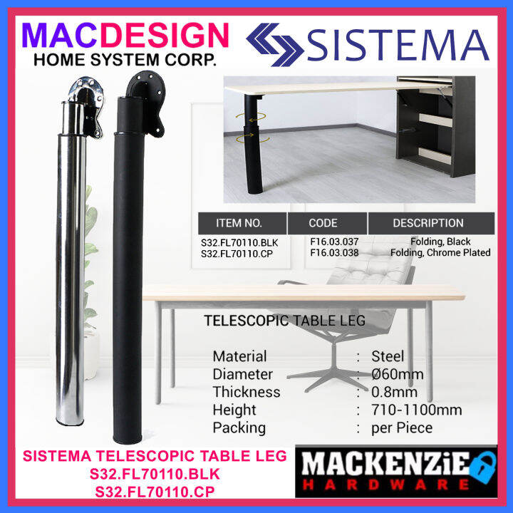 SISTEMA FL70110 FOLDING TABLE LEG MACDESIGN HOME (OFFICIAL SELLER) | Lazada PH