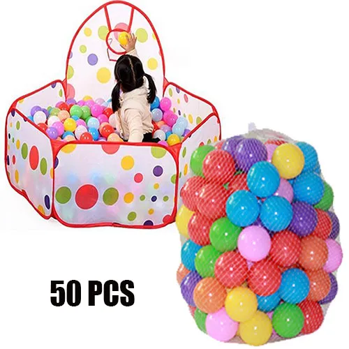 50PCS- Soft Bag Marine Ball Water Pool Ocean Wave Ball Baby Plastic ...