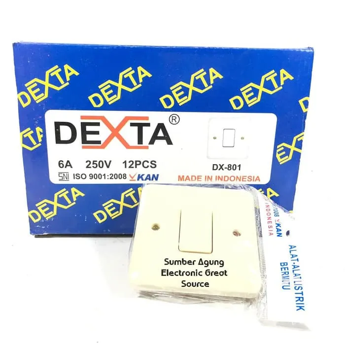 Saklar Engkel Tanam Dexta DX801 IB 250V SNI Murah Berkualitas Grosir ...