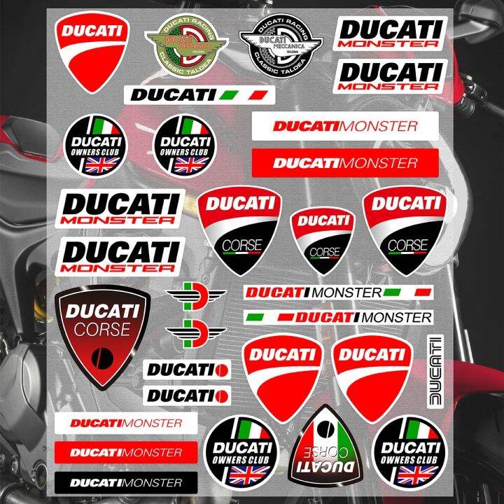 Vinyl Motorcycle Ducati Monster Sticker Decal Tank Helmet Logo For Ducati Monster 959 821 695 ...
