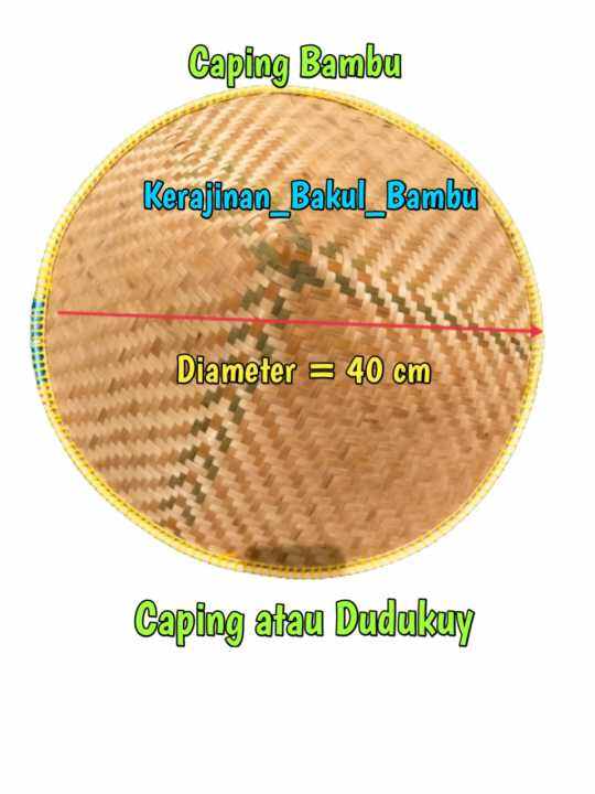 Caping Bambu/Topi petani/Caping anyaman bambu kerajinan tangan/alat ...