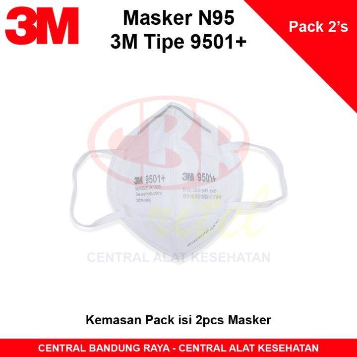 3M 9501+ Masker KN95 Face Mask - Pack isi 2 pcs | Lazada Indonesia