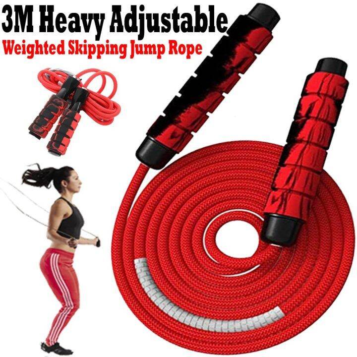 3 Meters Jumping Rope for Exercise Weighted Jump Rope Skipping Rope ...