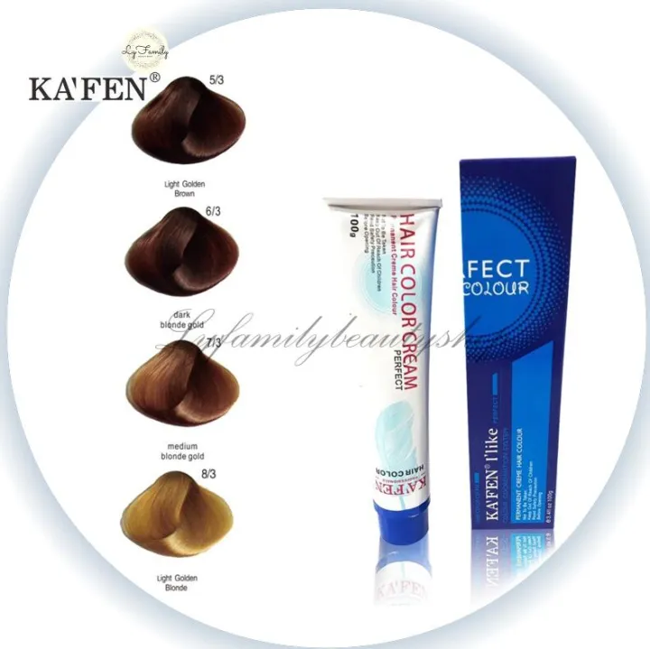 Kafen Hair Color Dye Golden Color Dye 5/3 6/3 7/3 8/3 100ml | Lazada PH