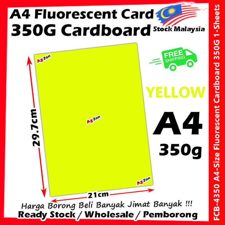 A4 Size Fluorescent Card 350g Cardboard Fluorescent Color Card Board #Fluorescent #Cardboard # ...
