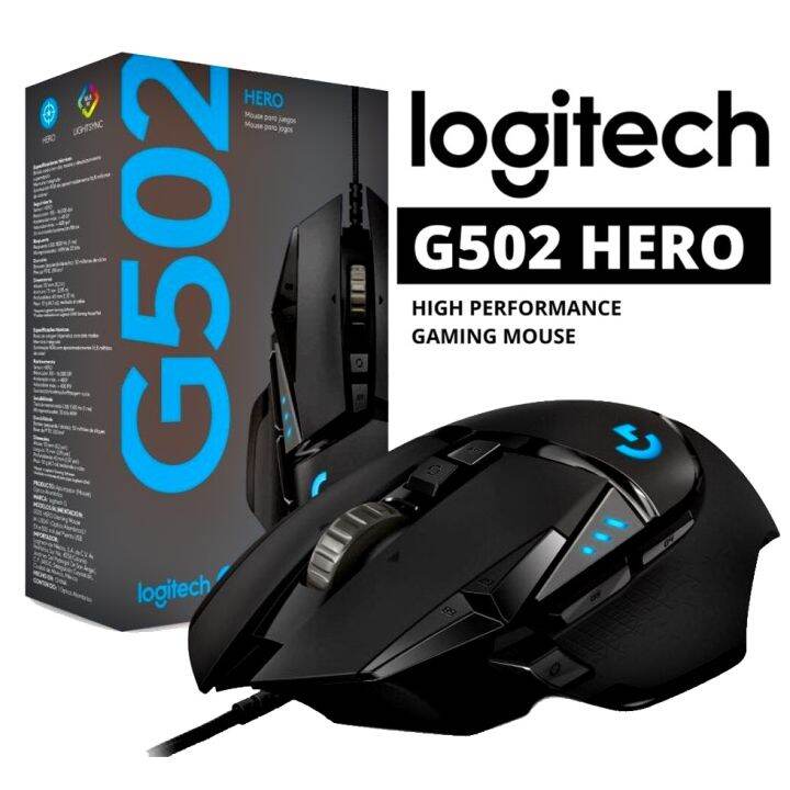 โปรแรง1 1 เมาส์เกมมิ่ง Logitech G502 Hero Rgb Gaming Mouse 16k Sensor