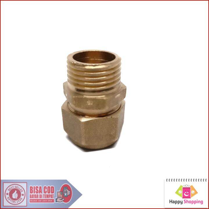 Socket Drat Luar 1/2 Inci Kuningan Ripeng Sambungan Pipa Air Panas ...