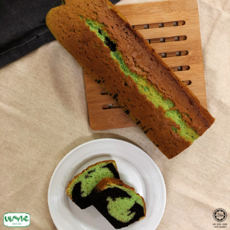 WYK Long Pound Cake Kek Halal Pandan Marble Pandan (13x3inch) | Lazada