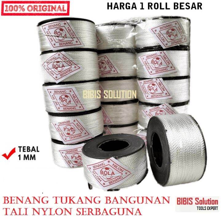 Benang Tukang Bangunan 1 Roll Besar Benang Nylon Sol Layangan Tali ...