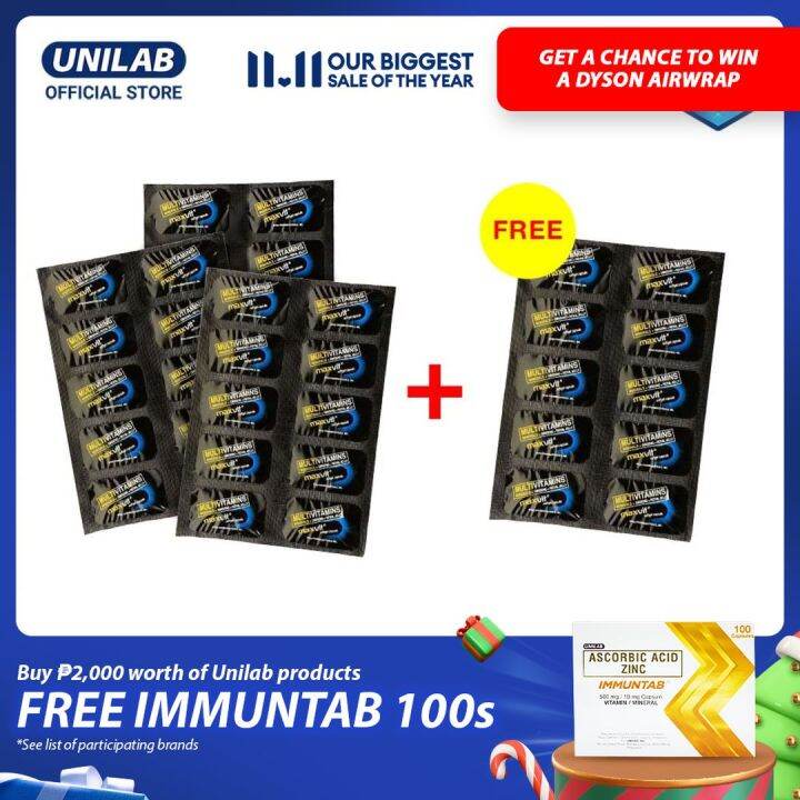 Unilab Maxvit Multivitamins 30s + 10 FREE Capsules | Lazada PH