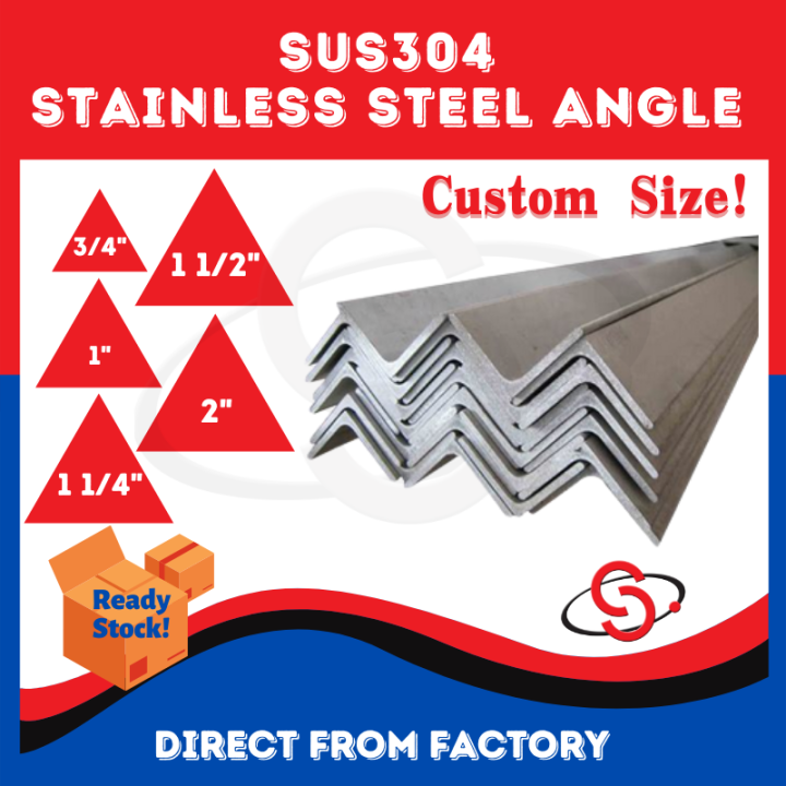 SCM SUS304 Stainless Steel Angle Bar Besi Keluli Angle 304 不锈钢角钢 3/4 ...
