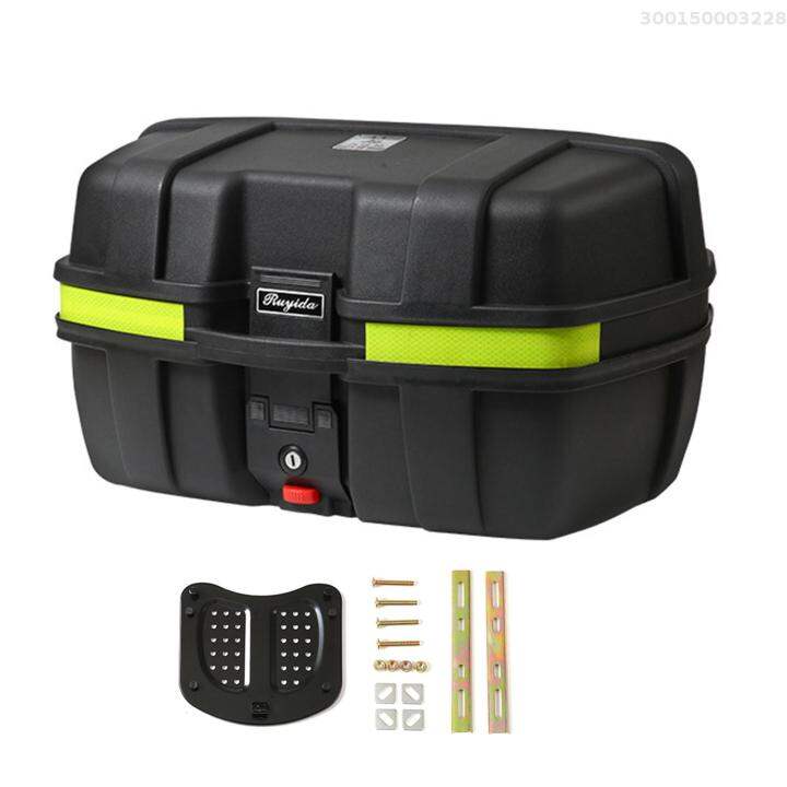 AUMOTOP Motorcycle Top Case, 52L Waterproof Motorcycle Trunk Tour Tail ...