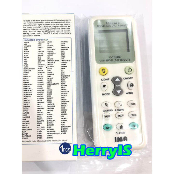 Remot Remote AC Multi Universal K-1028E 1000 in 1 semua merek | Lazada ...