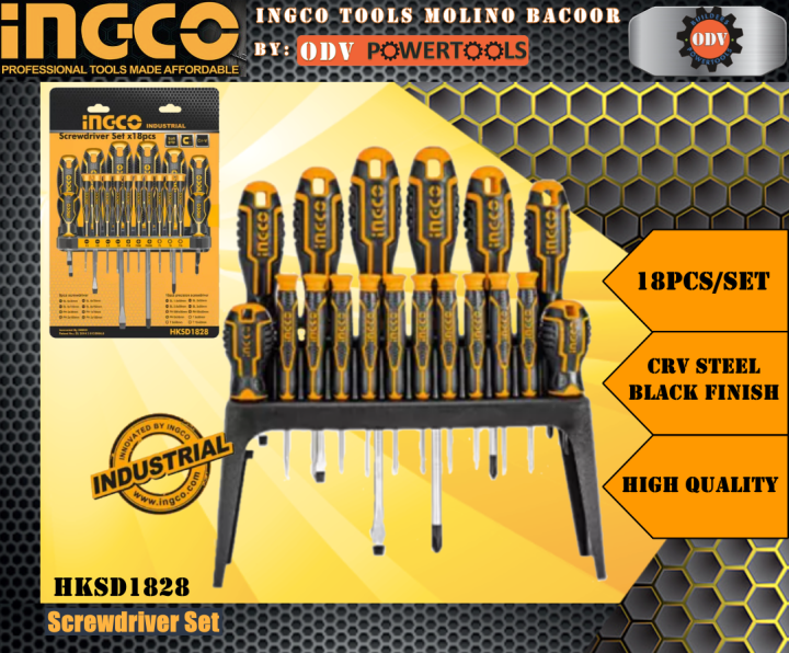 Ingco HKSD1828 18pcs Screwdriver Set - ODV POWERTOOLS | Lazada PH