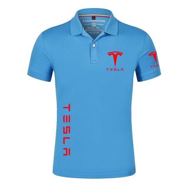 2023 NEW in Stock☬☸ 2023 Tesla Logo Summer Printing Polo Classic Top ...