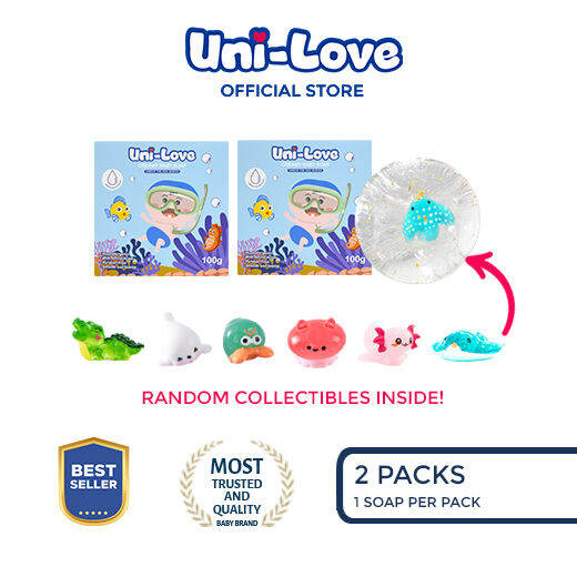 UniLove Creamy Baby Soap (Random collectible toy inside) Pack of 2 ...