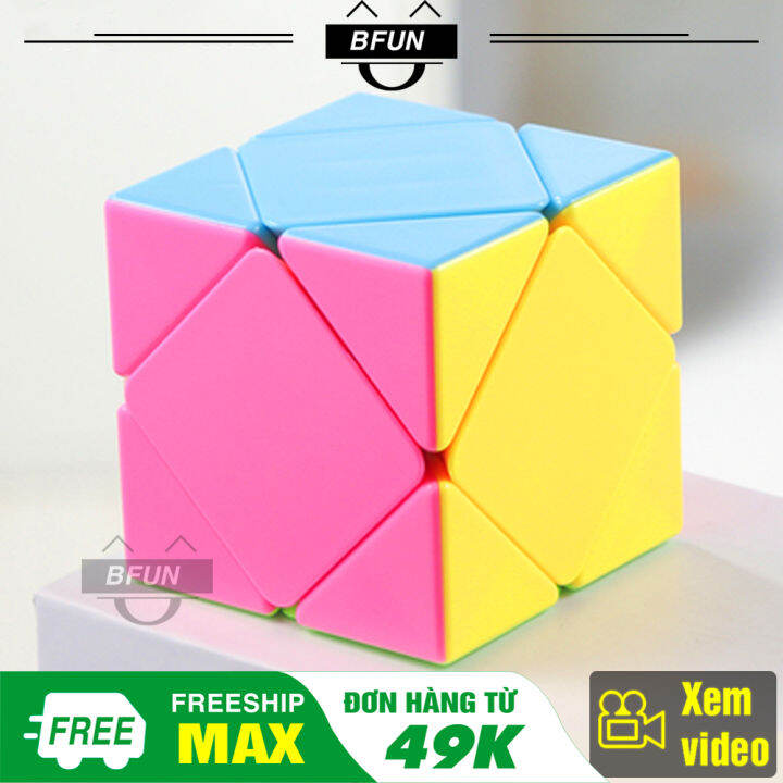 Rubik Biến Thể SKEWB Không Viền (MẶT HỒNG) - Cục Rubik Xoay Trơn, Rubik ...