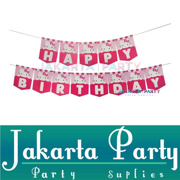 Banner HBD Hello Kitty / Bunting Flag HBD Hello Kitty - Jakarta Party ...