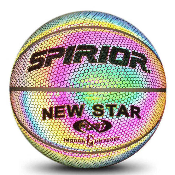 Luminous Basketball Night Basket Ball Rainbow Size 7 29.5 Night Game ...