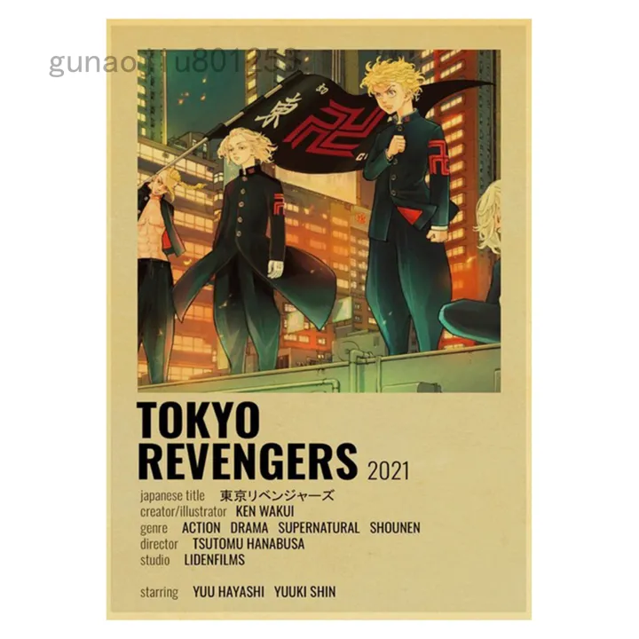 โปสเตอร์ผนังอนิเมะ Tokyo Revพนังย้อนยุครูปภาพศิลปะตกแต่งห้องภาพวาด ...