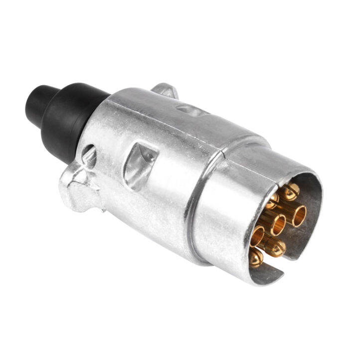 7Pin 12V Metal Trailer Caravan Towing Electrics Plug Socket Adapter ...