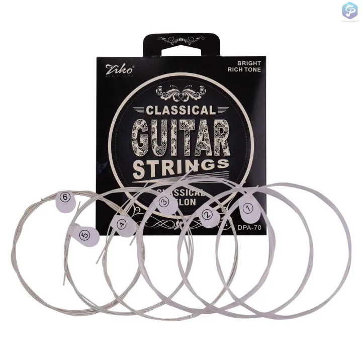 J&F ZIKO DPA-70 Classical Guitar Strings Normal Light Tension Silver ...
