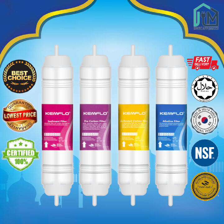 KEMFLO WATER FILTER 4 STAGE ALKALINE WATER DISPENSER WATER PURIFIER ...