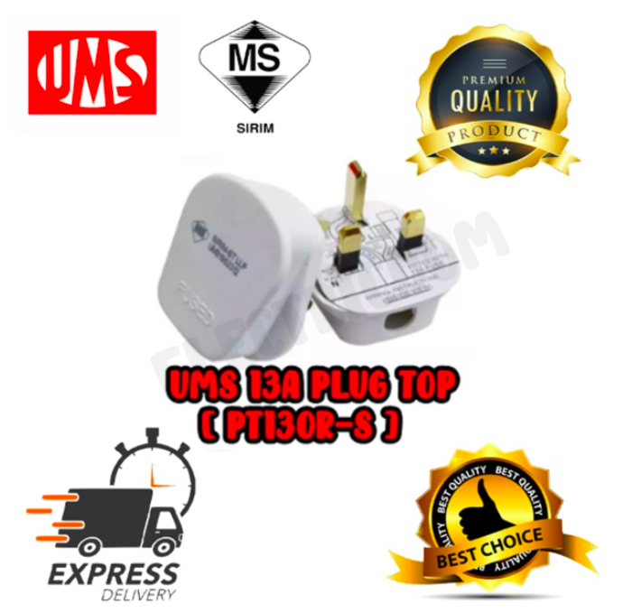 UMS PT130R-S 13A Plug Top Sirim Approved Good Quality | Lazada