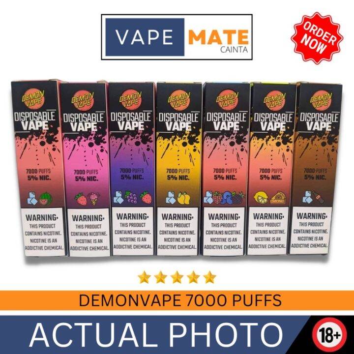 DEMONVAPE DISPOSABLE 7000 PUFFS 5% dispo | Lazada PH
