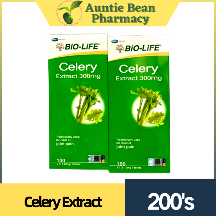 Bio-Life Celery Extract 300mg 100 Tablets x 2 Bottle exp:04/2024 | Lazada