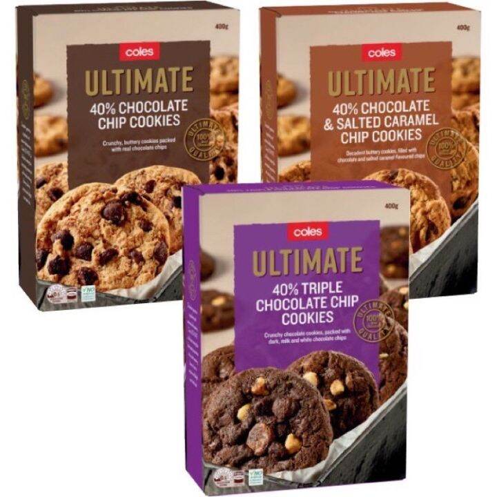 Coles Ultimate Chocolate chip cookies 400gm imported from Australia ...