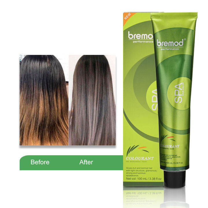 Bremod Hair Color Cream (Ash/Ash Brown Color) 100ml (NO OXIDANT ...