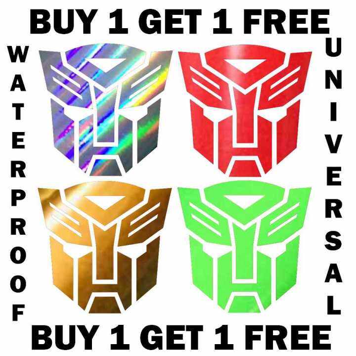 6 inches sticker (buy 1 get 1 free) transformers cut out decal autobots ...