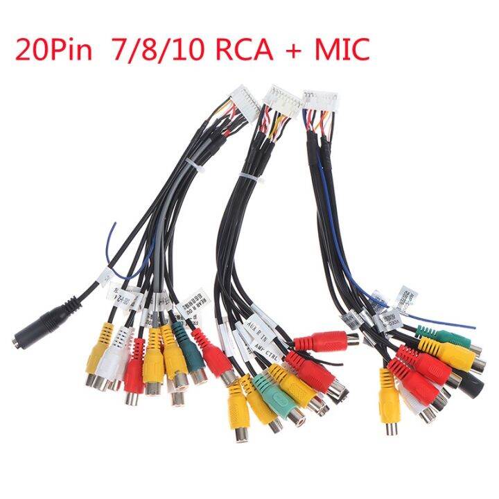20 Pin Plug Universal Car Stereo Radio RCA Output Wire Wiring Adaptor ...