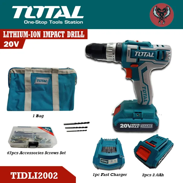 TOTAL Li-Ion Cordless Impact Drill 20V TIDLI2002 | Lazada PH