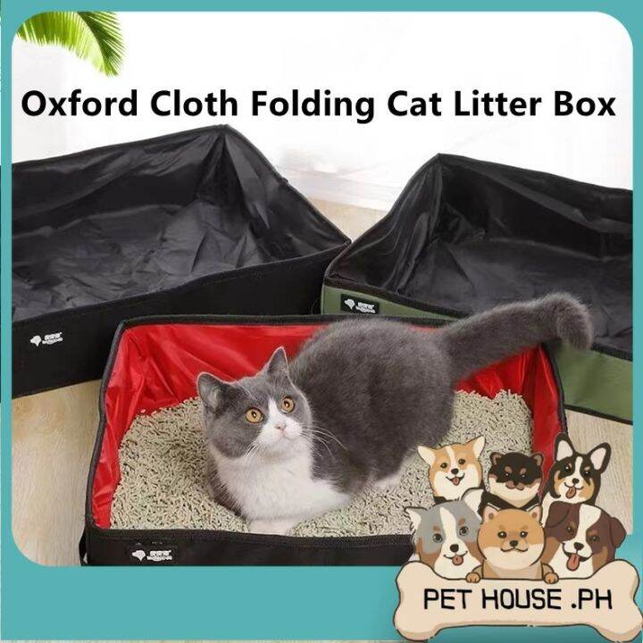 Cat Litter Box Portable Car Outside Cat Toilet Oxford Waterproof ...