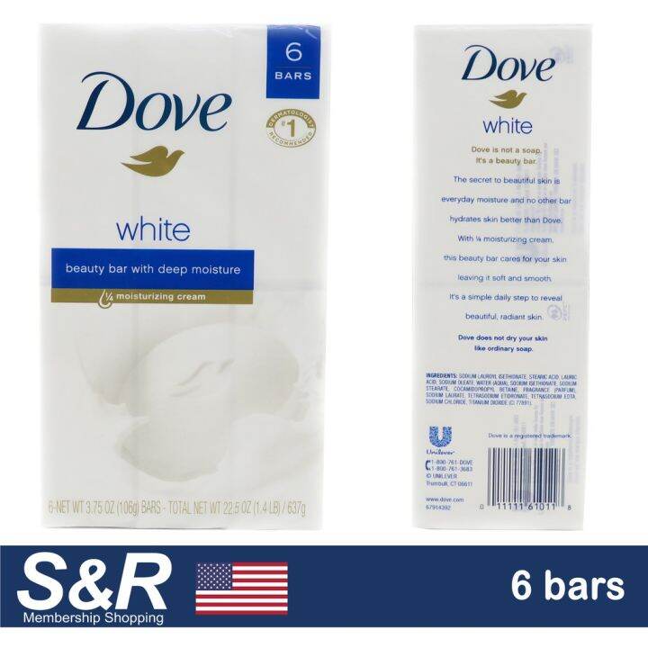 Dove White Beauty Bar Soap 3 75oz X 6 Pcs Lazada Ph