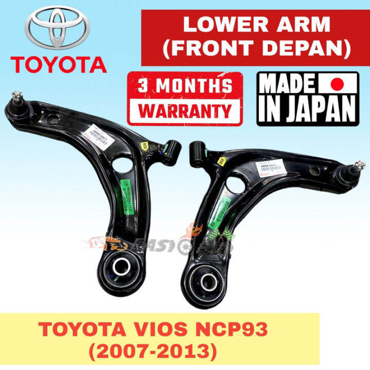 Original Japan Toyota Lower Control Arm (Front Depan)- Toyota Vios NCP93 Yaris NCP92 (2007-2013 ...