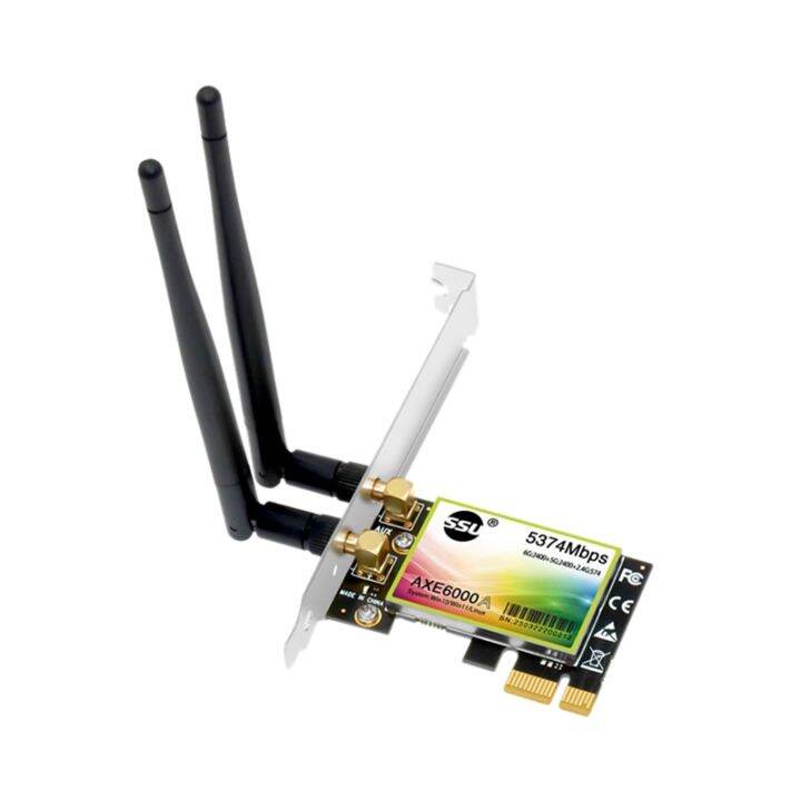 SSU 5374Mbps WiFi6E PCIe Adaptor Dual-Band 2.4G/5GHz WiFi Card PCI ...
