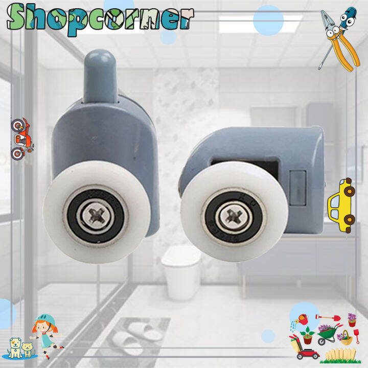 Isi 2 Roda Shower Box Jepit Universal Roda Katrol Pengganti Untuk Pintu ...