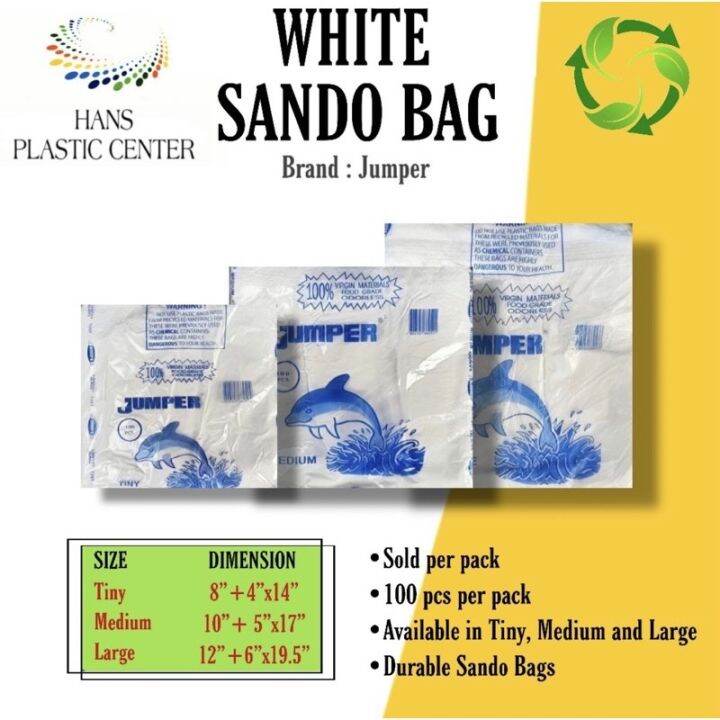 White Sando Bag (100 pcs/pack) | Lazada PH