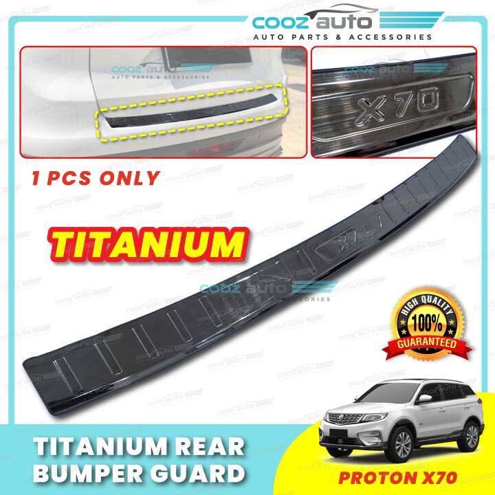 Proton X70 ABS Rear Bumper Guards Protector Titanium Finish | Lazada