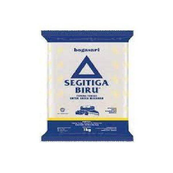 Segitiga Biru Tepung Terigu 1 kg 1 dus isi 12 pcs kemasan transparant | Lazada Indonesia