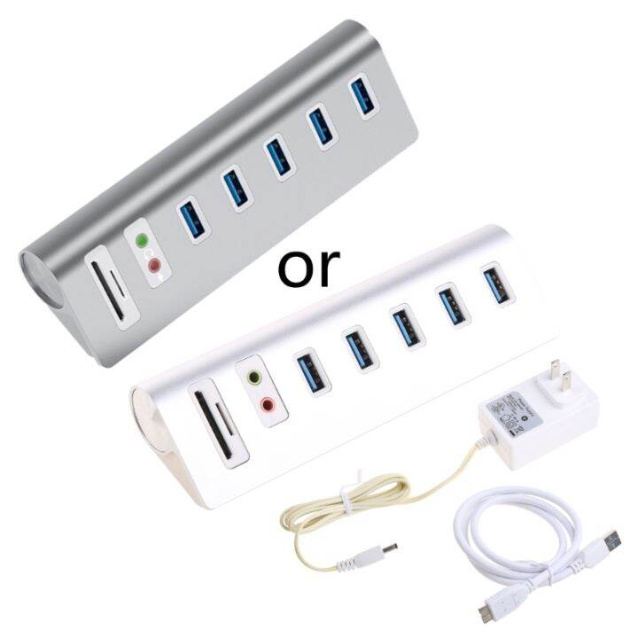 5 Ports Usb3.0 Docking Station Multi-function USB Splitter TF / SD Card ...