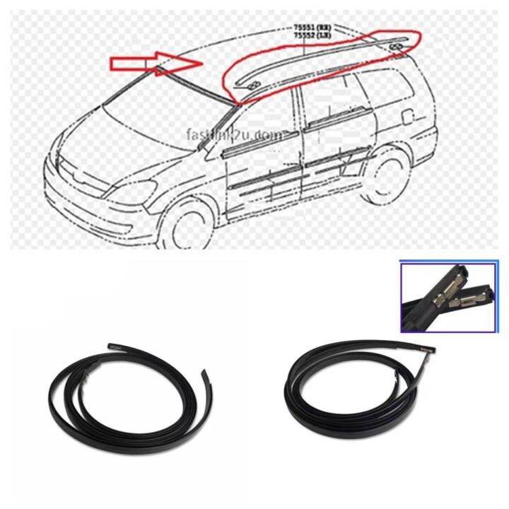roof weatherstrip toyota avanza roof rubber toyota avanza 2003 2004 ...
