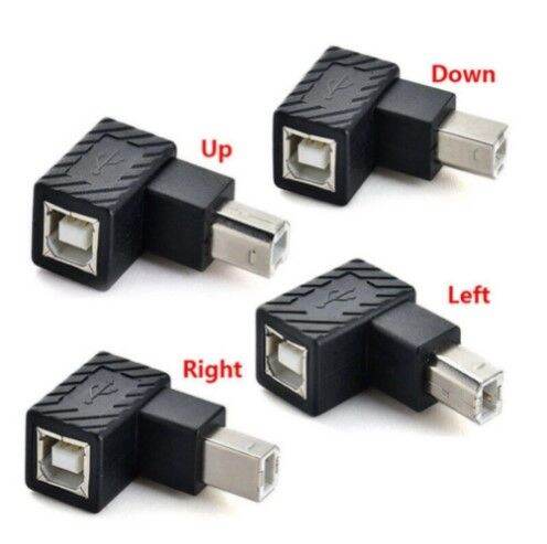 USB Type B Printer L Shape 90 Degree Converter Adapter Right Angle ...