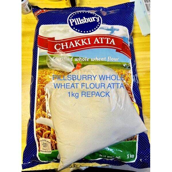 Pillsbury Chakki Atta Whole Wheat Grain Atta Flour 1kg Repack♧ | Lazada PH
