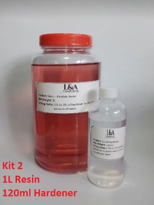 Fiberglas DIY 1 Liter Sets (I2) - 1 Liter Resin with 120ml Hardener ...