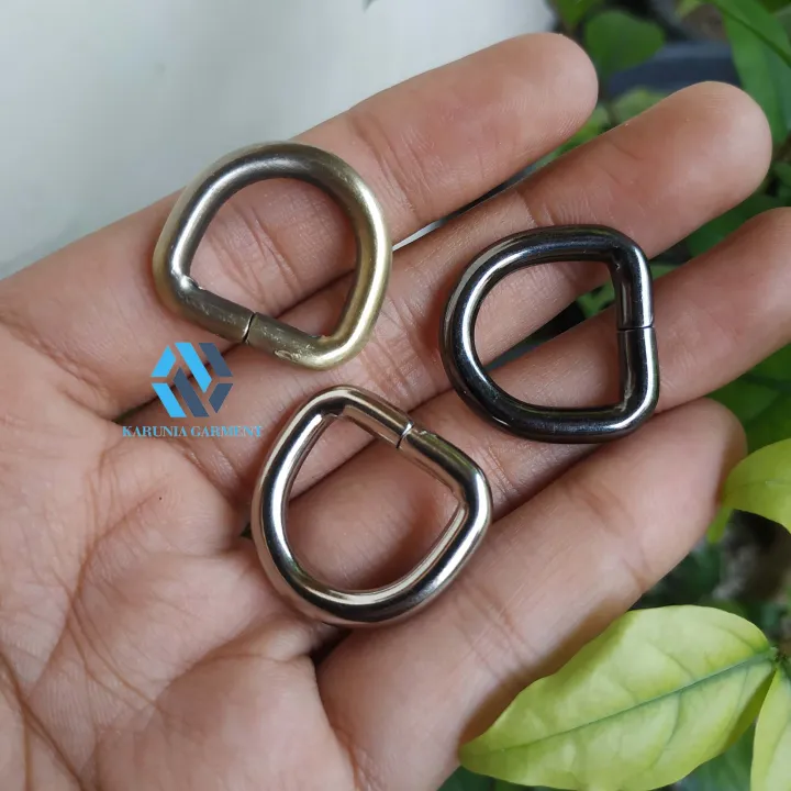 Ring D pengait cantelan tas bahan besi tebal ukuran 1.5 cm aksesoris ...