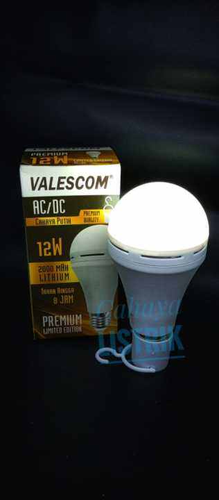 LAMPU LED EMERGENCY / LAMPU MAGIC MERK VALESCOM 12 WATT SUPER PREMIUM ...
